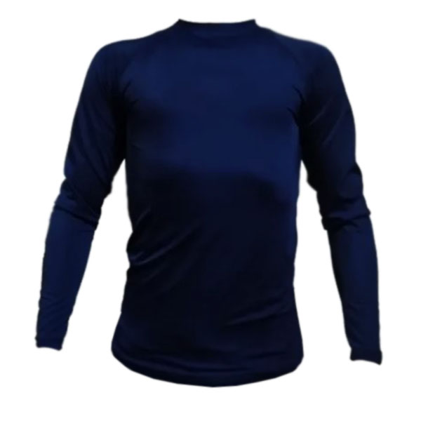 Elaborado en poliéster licrado, transpirable, secado rápido, cuello redondo